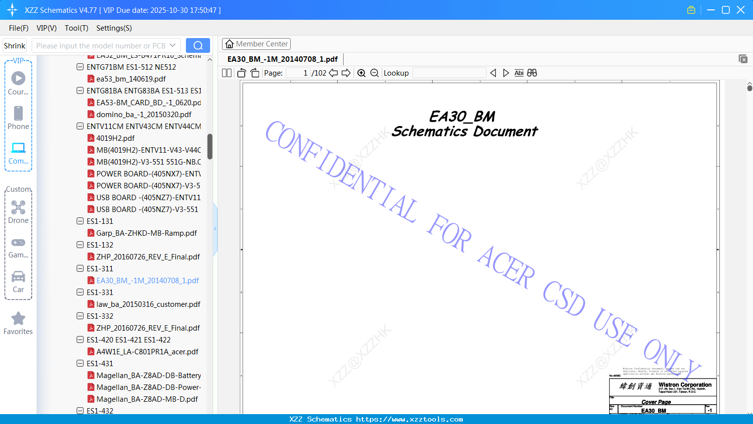Laptop ACER EA30_BM_-1M_20140708_1 - XZZ Schematics