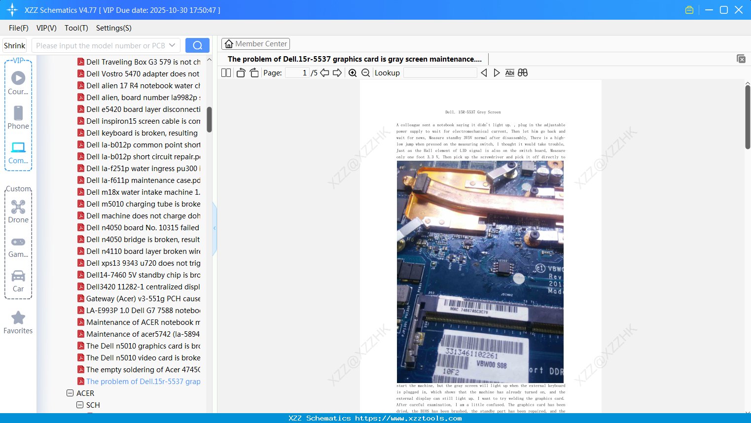 Laptop ACER The Problem Of Dell.15r-5537 Graphics Card Is Gray Screen ...