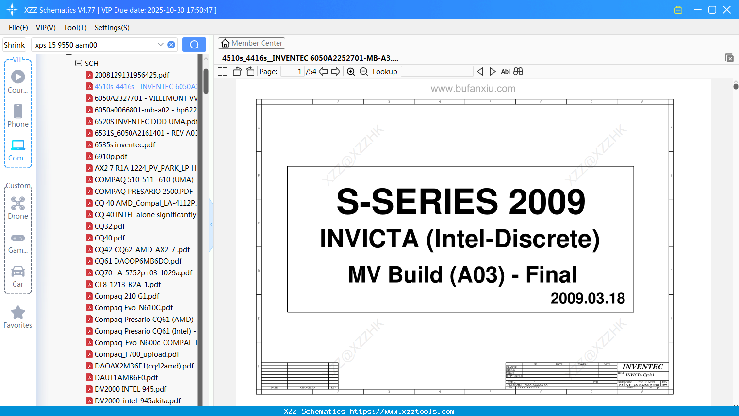Laptop HP 4510s_4416s__INVENTEC 6050A2252701-MB-A3 - XZZ Schematics