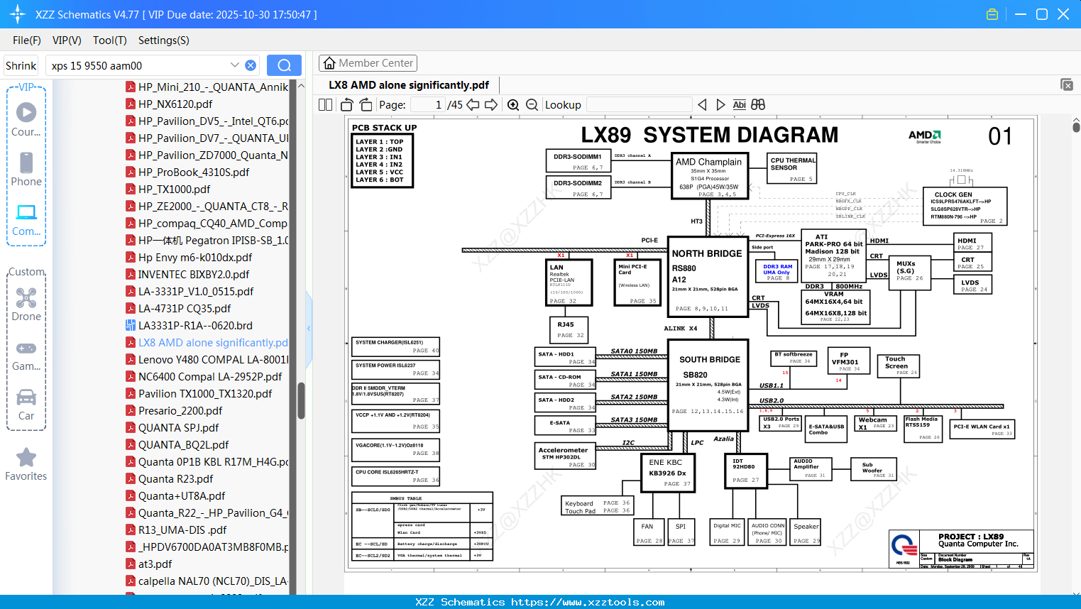 Laptop HP LX8 AMD Alone Significantly - XZZ Schematics