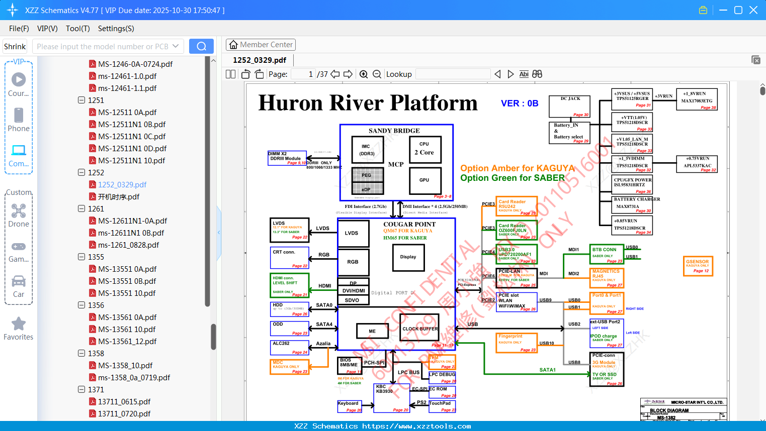 Laptop MSI 1252_0329 - XZZ Schematics