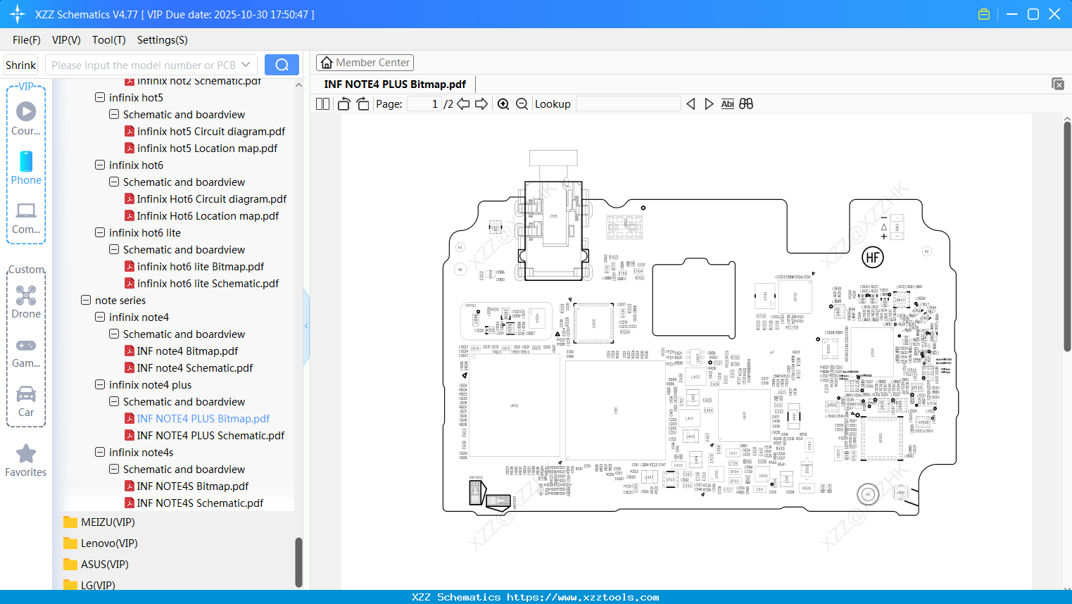 Infinix INF NOTE4 PLUS Bitmap - XZZ Schematics
