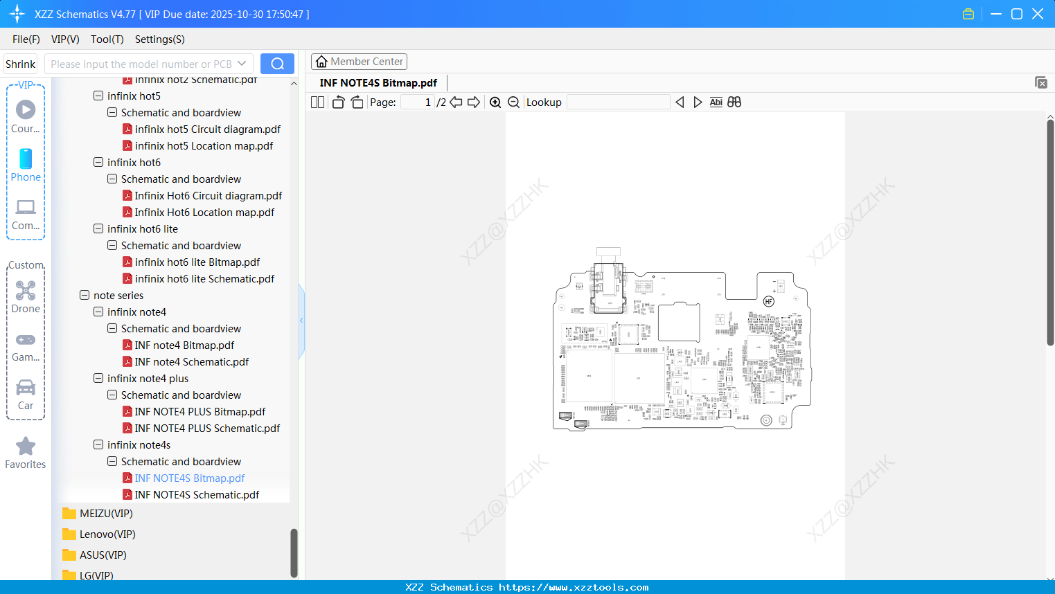 Infinix INF NOTE4S Bitmap - XZZ Schematics