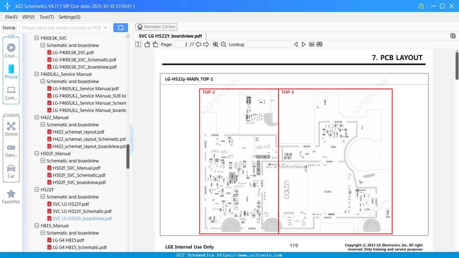 SVC LG H522Y_boardview - XZZ Schematics