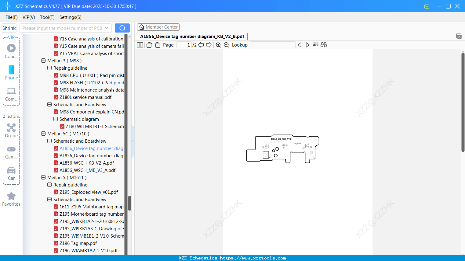 Meizu AL856_Device Tag Number Diagram_KB_V2_B - XZZ Schematics