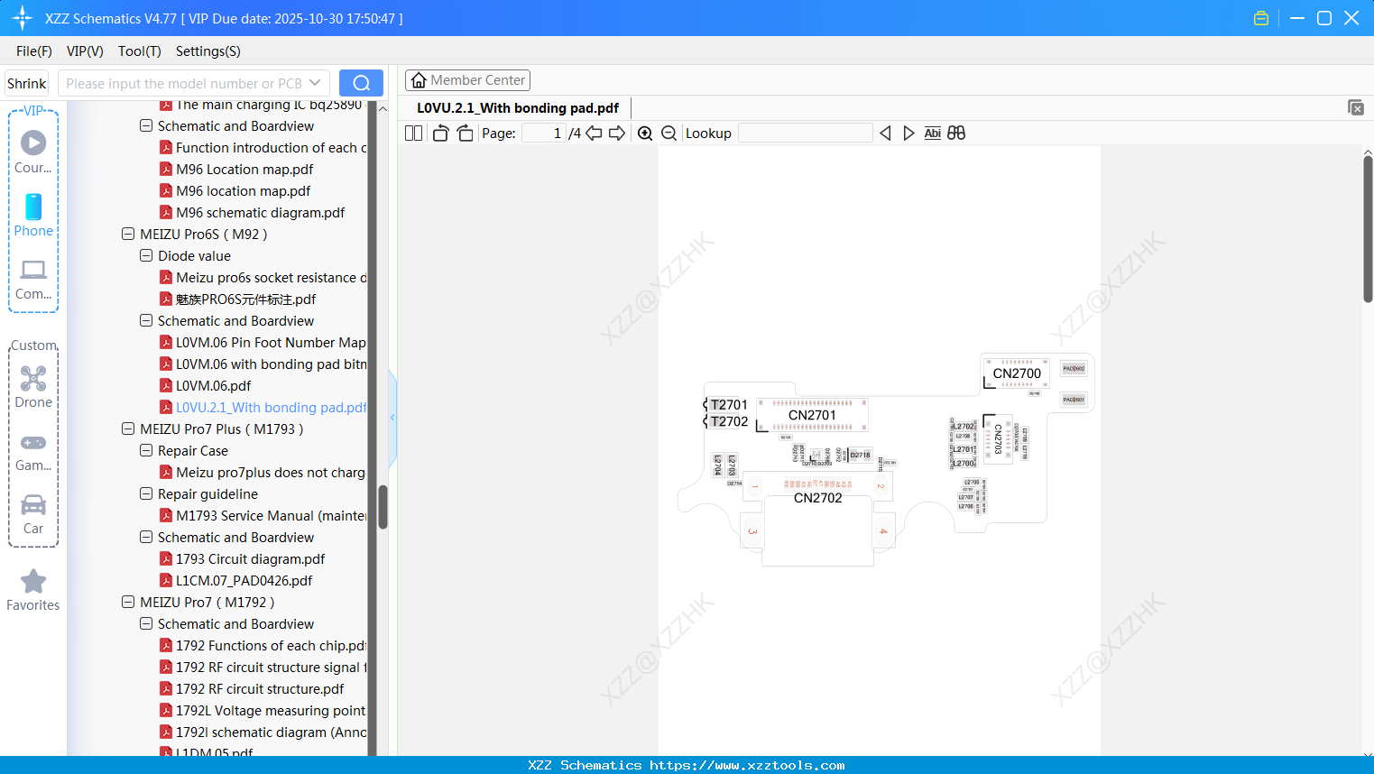 Meizu L0VU.2.1_With Bonding Pad - XZZ Schematics