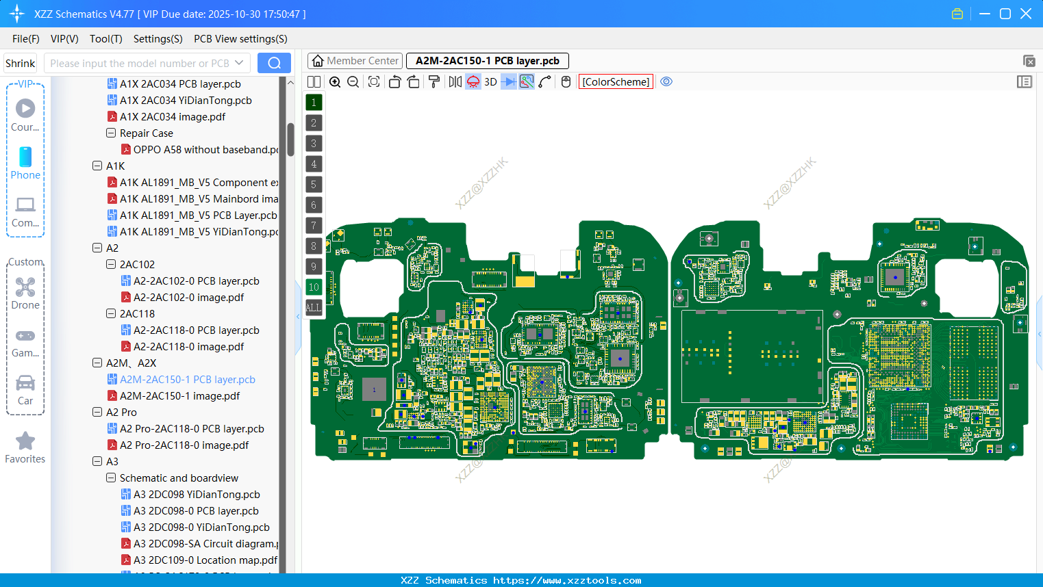 OPPO A2M-2AC150-1 PCB Layer - XZZ Schematics