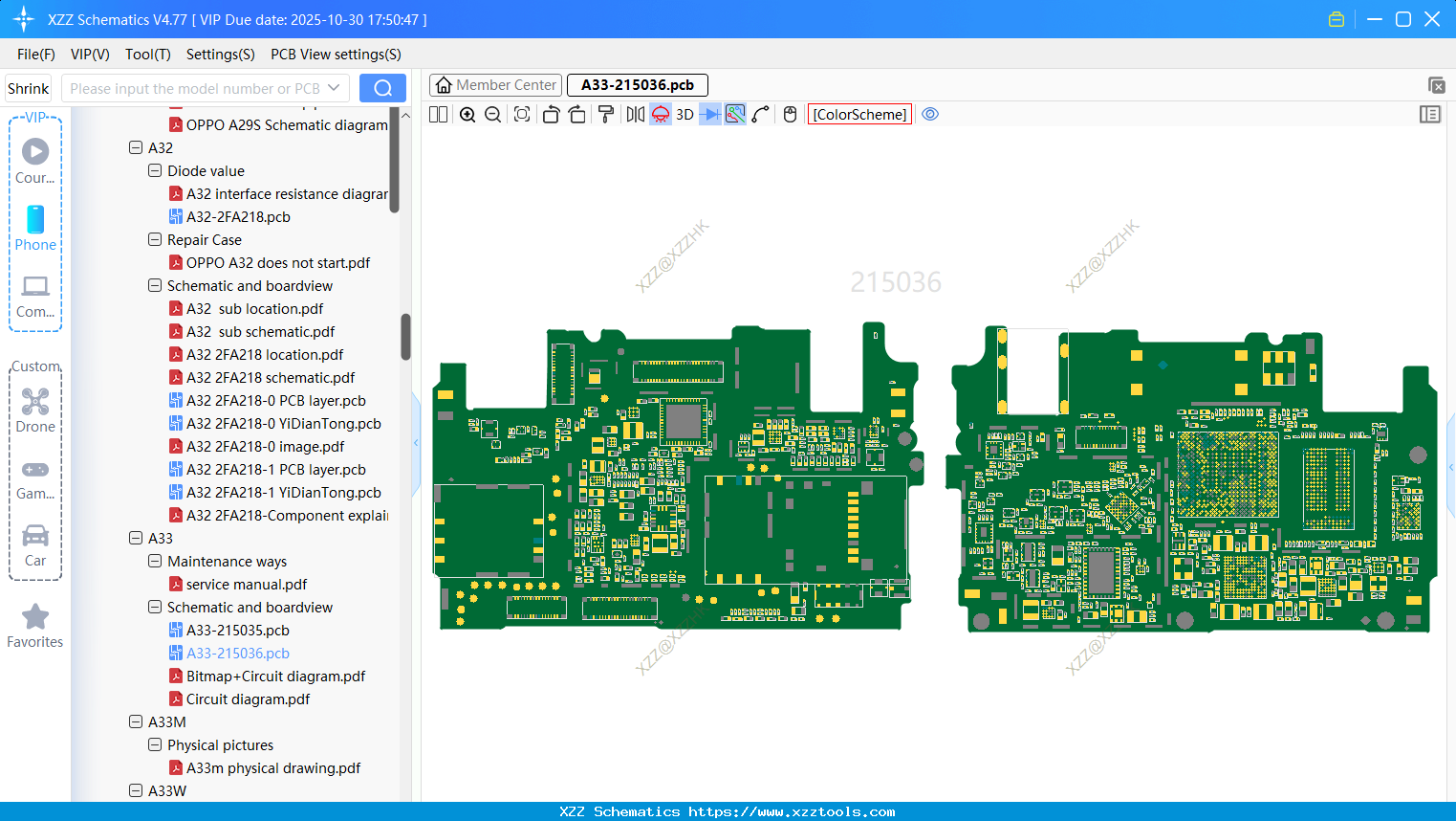 OPPO A33-215036 - XZZ Schematics