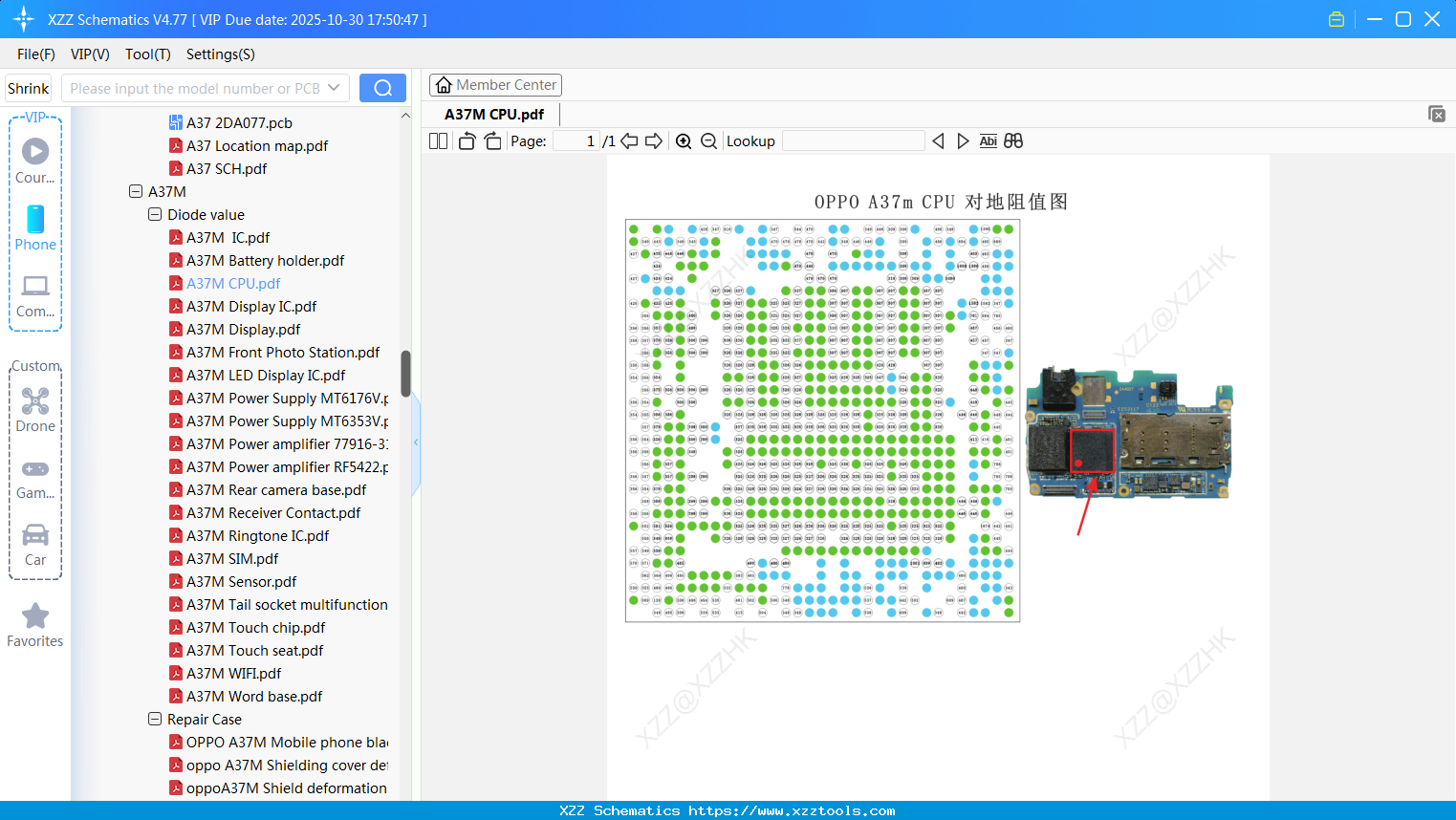 OPPO A37M CPU - XZZ Schematics