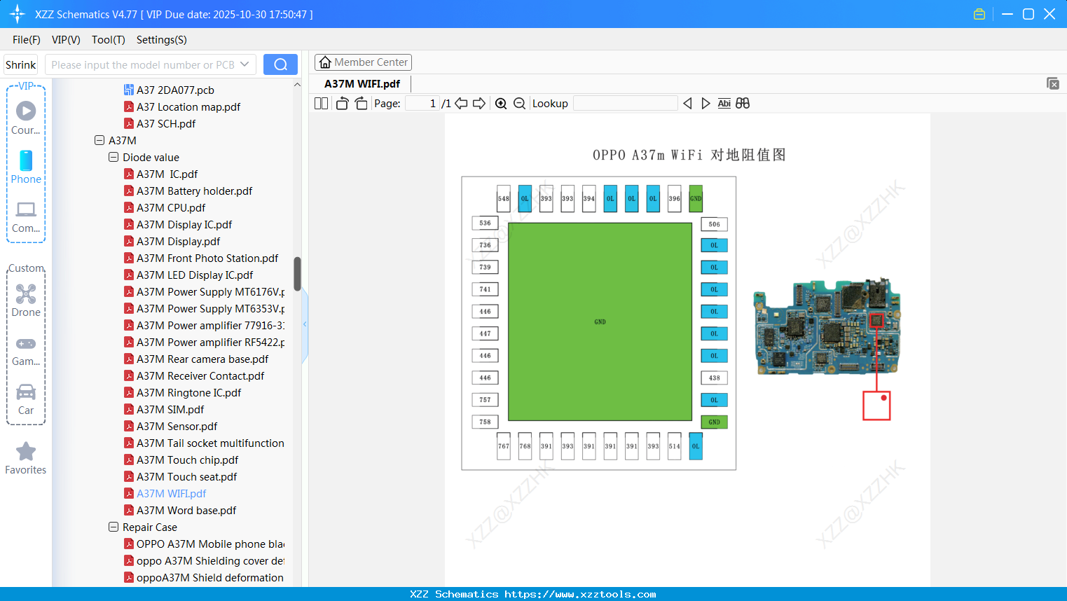 OPPO A37M WIFI - XZZ Schematics