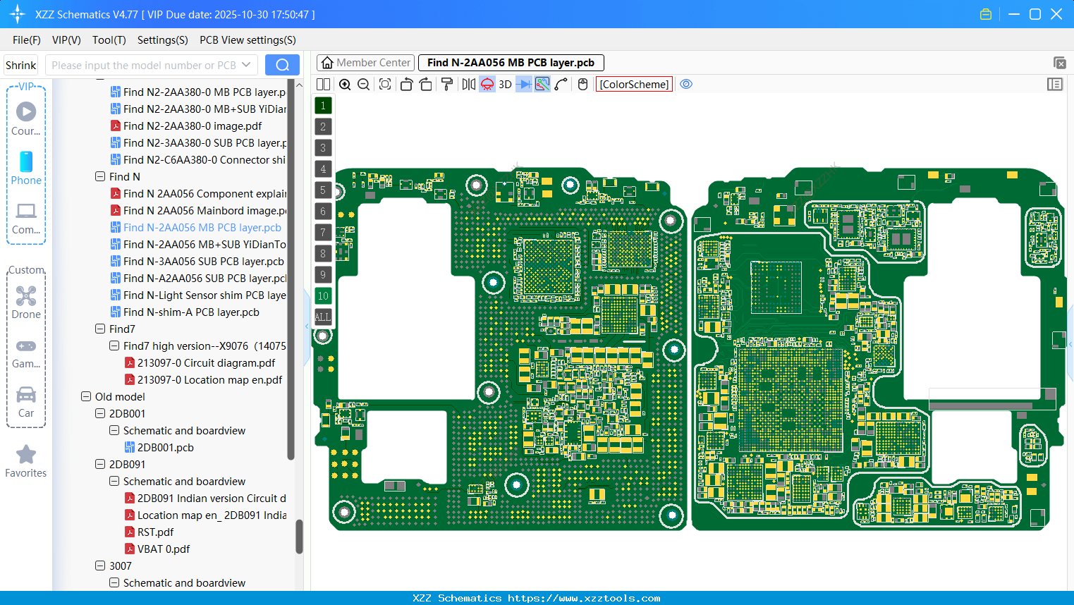 OPPO Find N-2AA056 MB PCB Layer - XZZ Schematics