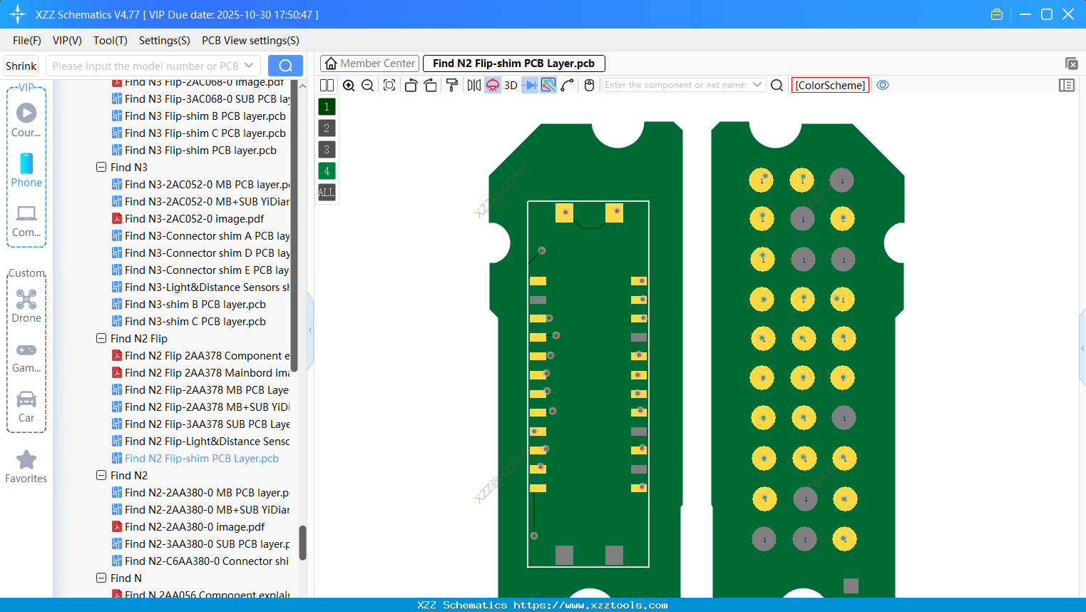 OPPO Find N2 Flip-shim PCB Layer - XZZ Schematics