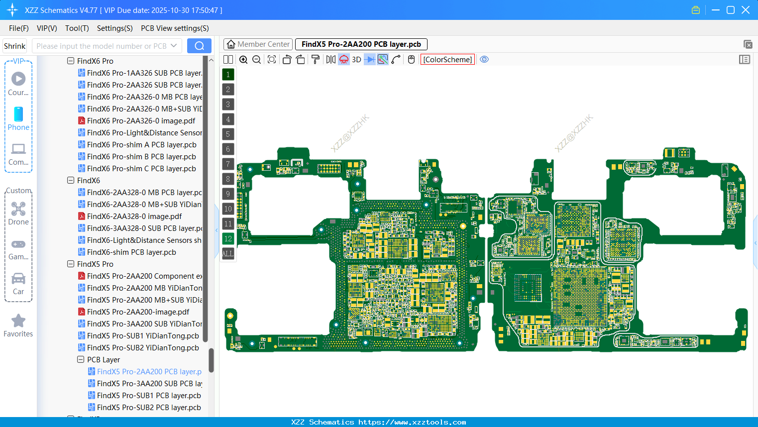 OPPO FindX5 Pro-2AA200 PCB Layer - XZZ Schematics
