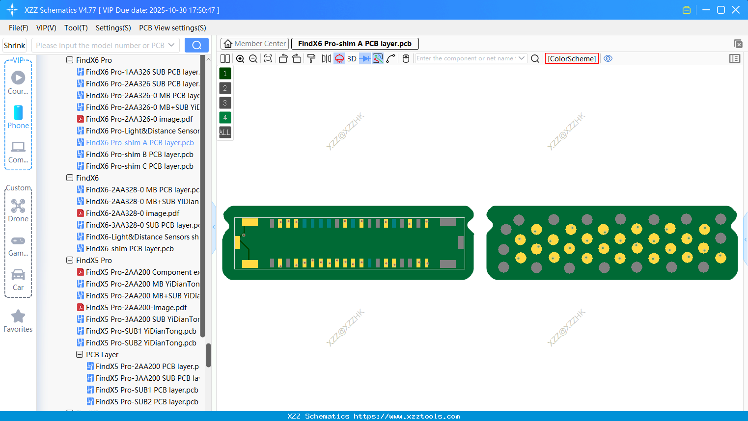 OPPO FindX6 Pro-shim A PCB Layer - XZZ Schematics