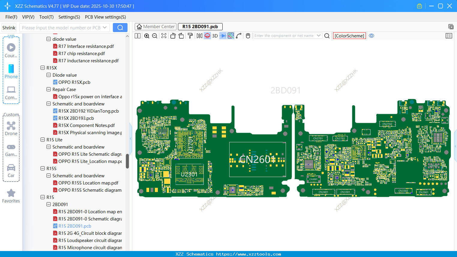 OPPO R15 2BD091 - XZZ Schematics