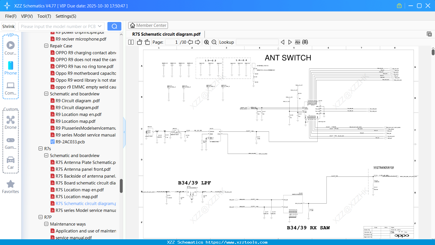 OPPO R7S Schematic Circuit Diagram - XZZ Schematics