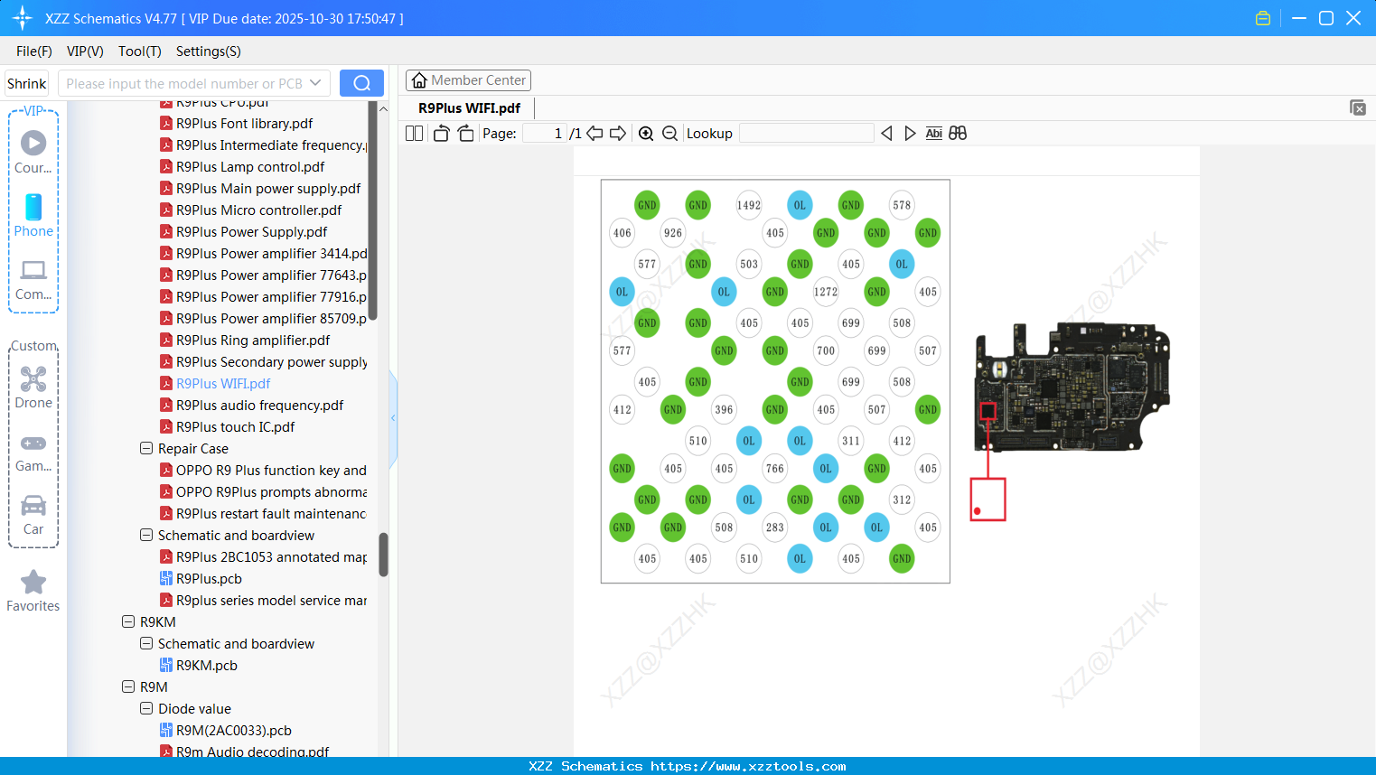 OPPO R9Plus WIFI - XZZ Schematics