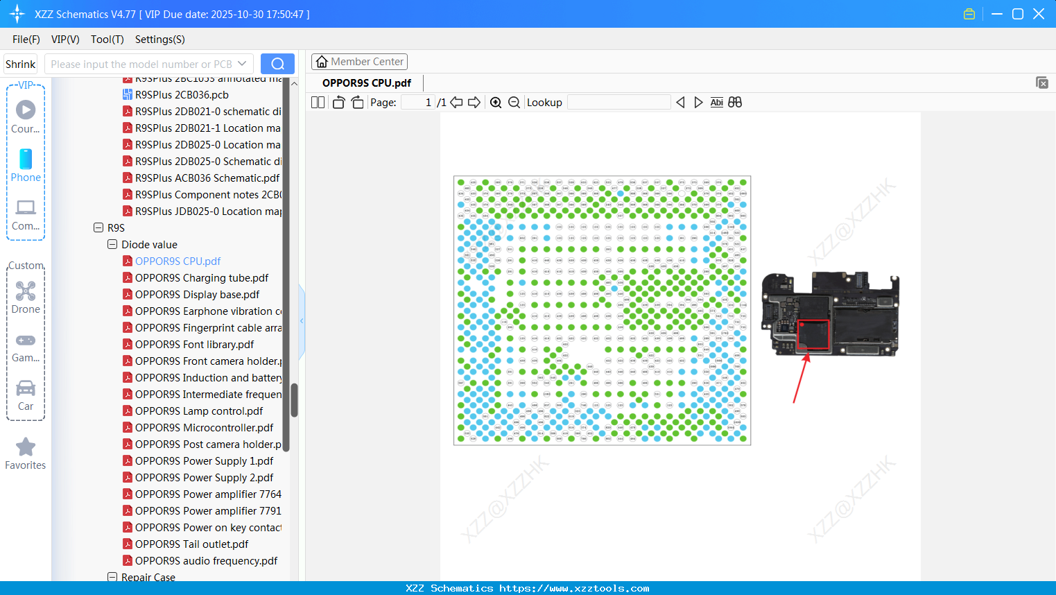 OPPOR9S CPU - XZZ Schematics
