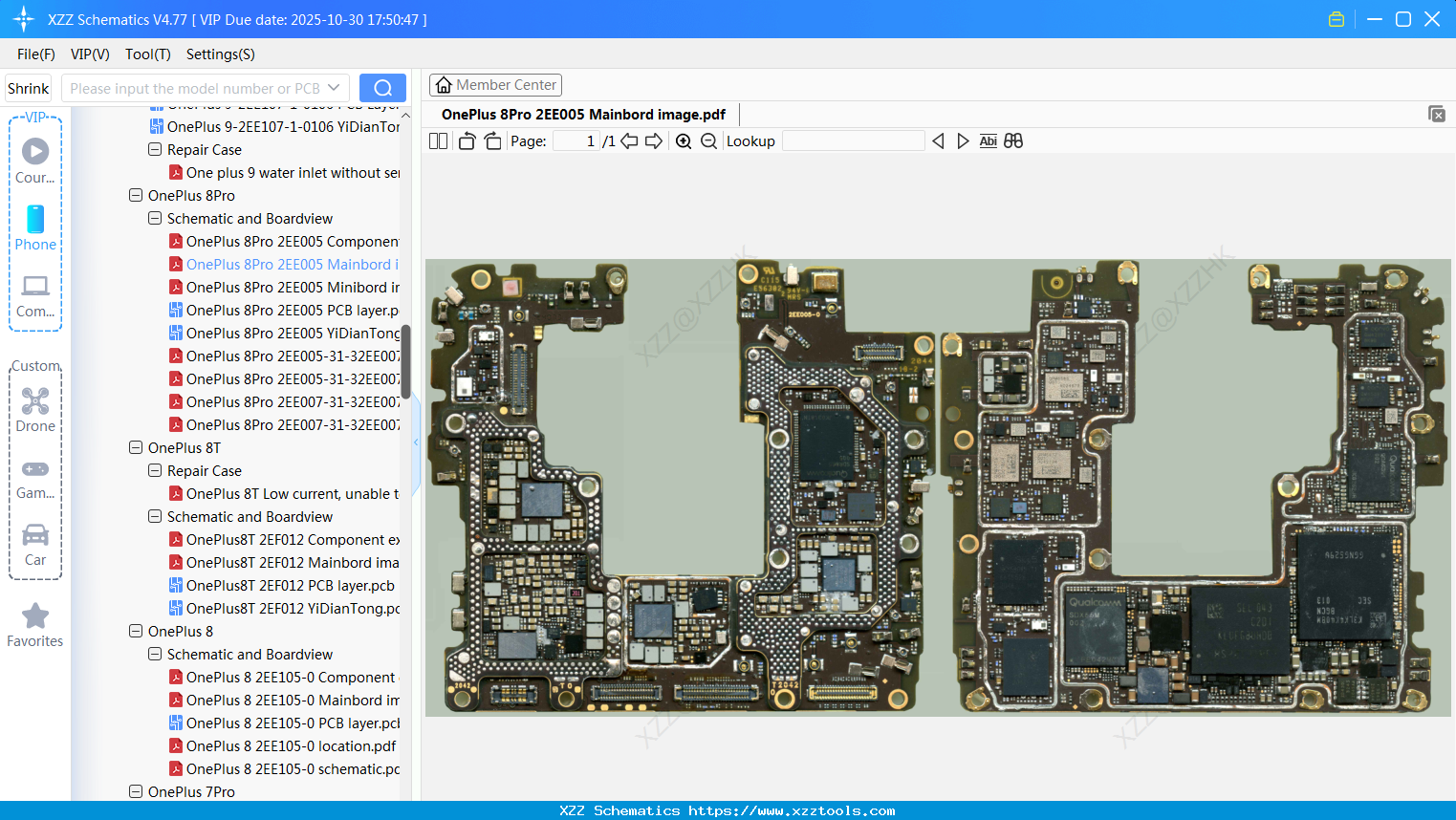 OnePlus 8Pro 2EE005 Mainbord Image - XZZ Schematics