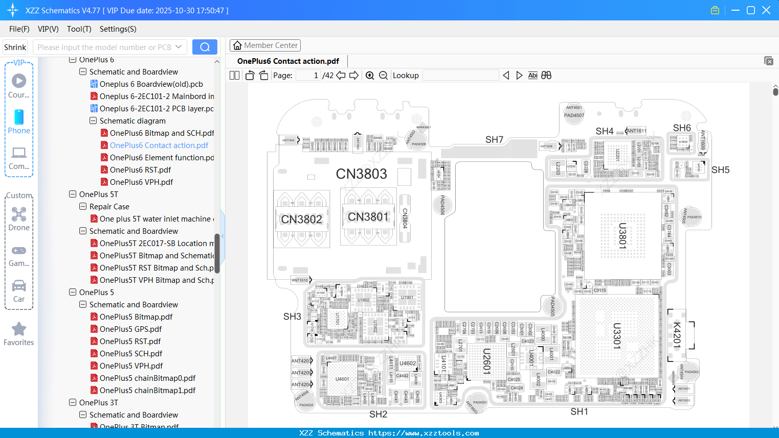 OnePlus6 Contact Action - XZZ Schematics