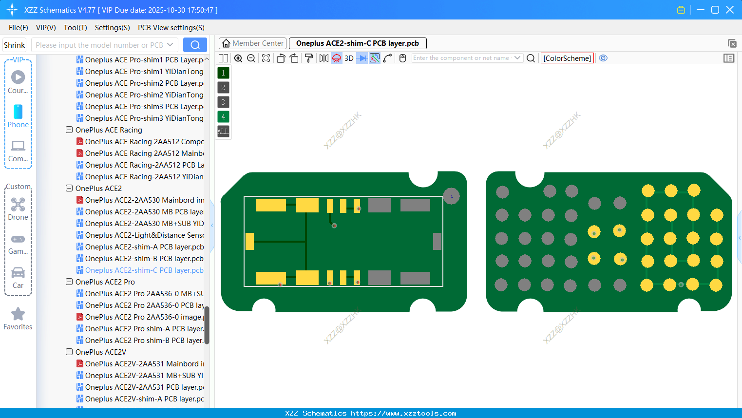 Oneplus ACE2-shim-C PCB Layer - XZZ Schematics