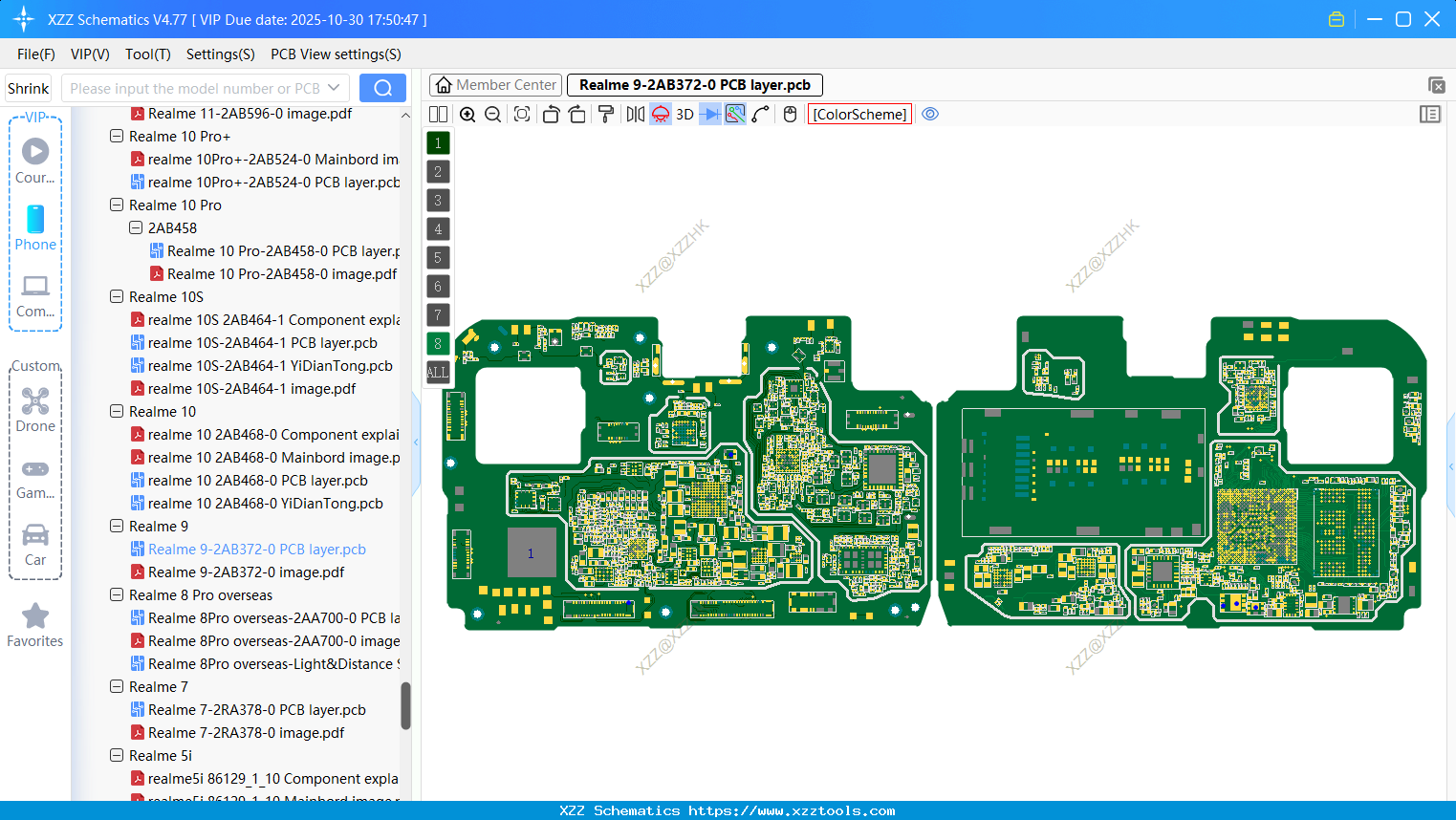 Realme 9-2AB372-0 PCB Layer - XZZ Schematics