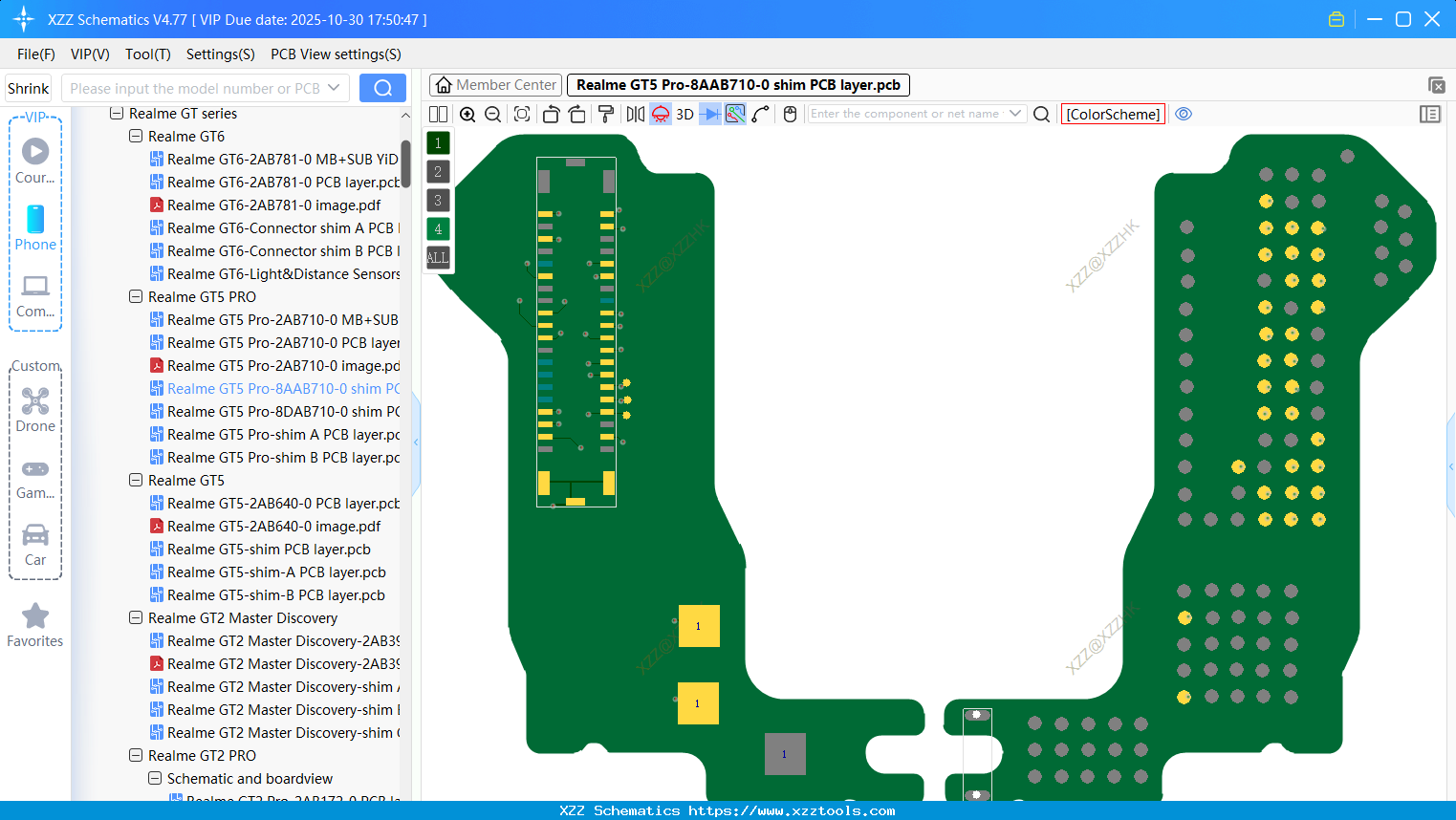 Realme GT5 Pro-8AAB710-0 Shim PCB Layer - XZZ Schematics