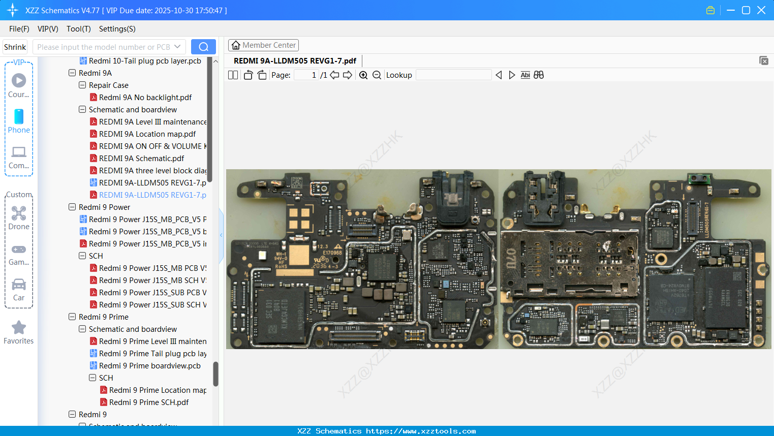 Xiaomi REDMI 9A-LLDM505 REVG1-7 - XZZ Schematics
