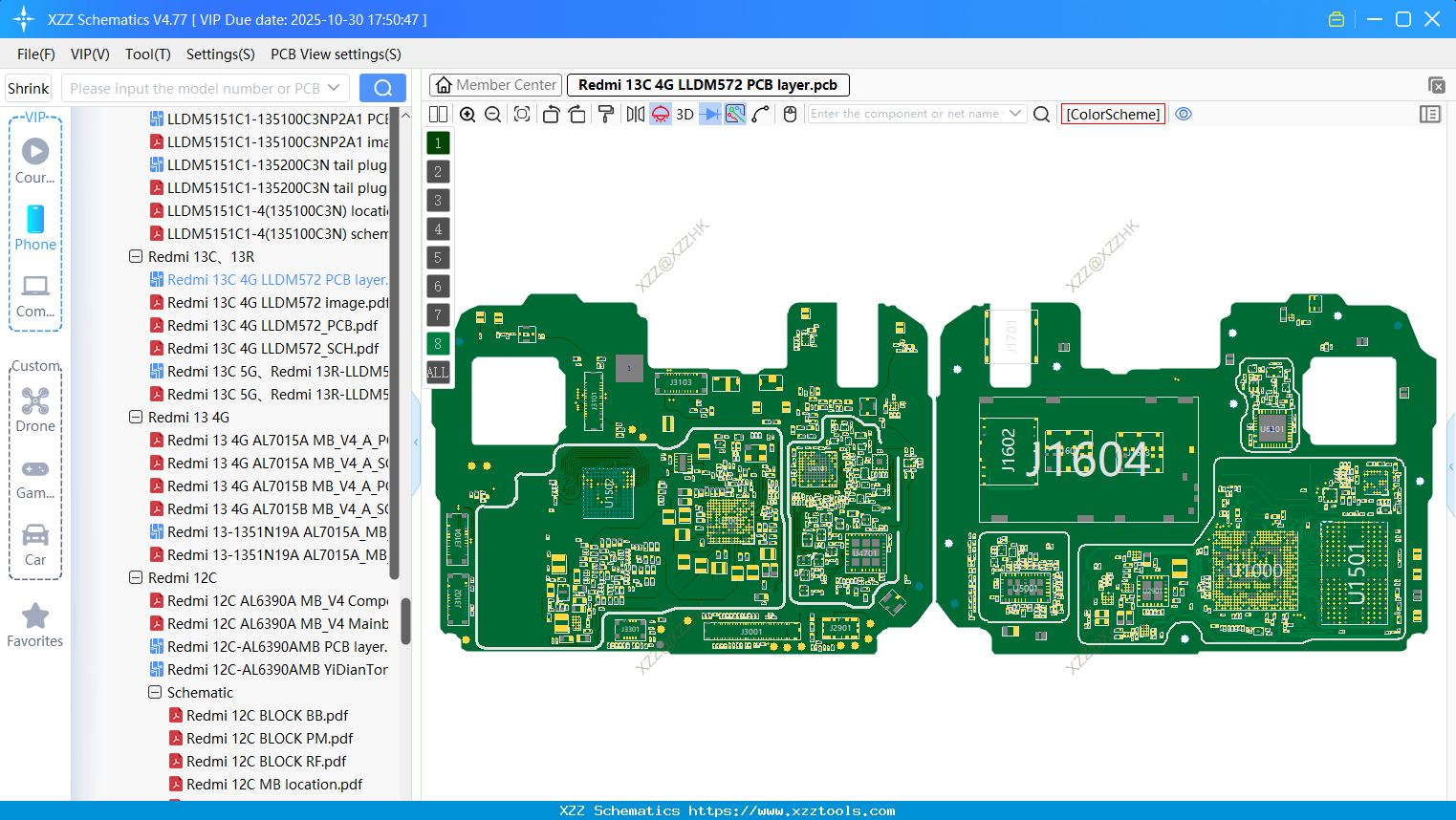 Xiaomi Redmi 13C 4G LLDM572 PCB Layer - XZZ Schematics