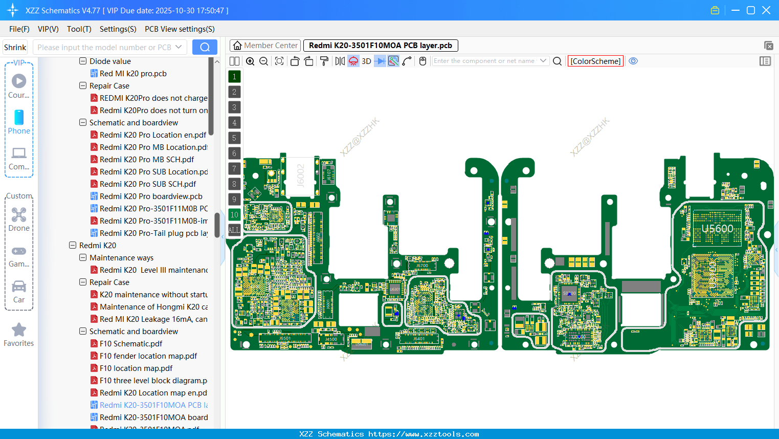 Xiaomi Redmi K20-3501F10MOA PCB Layer - XZZ Schematics
