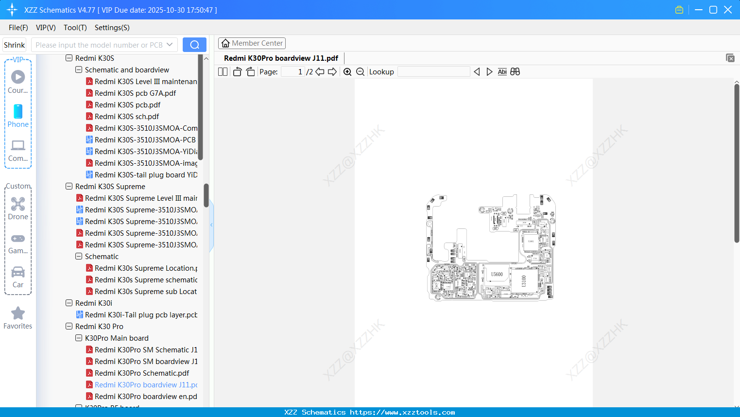 Xiaomi Redmi K30Pro Boardview J11 - XZZ Schematics