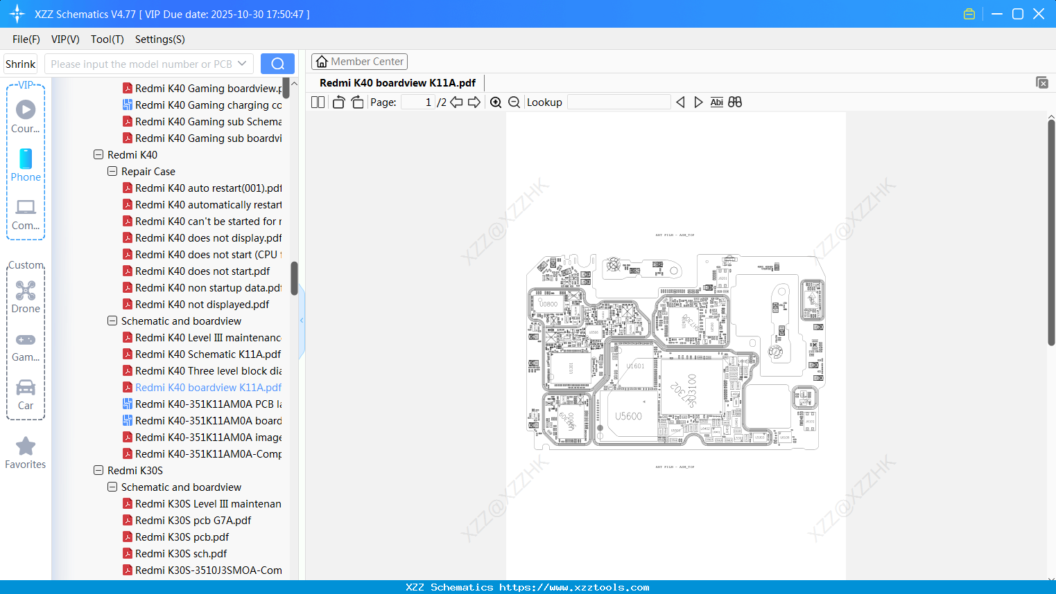 Xiaomi Redmi K40 Boardview K11A - XZZ Schematics