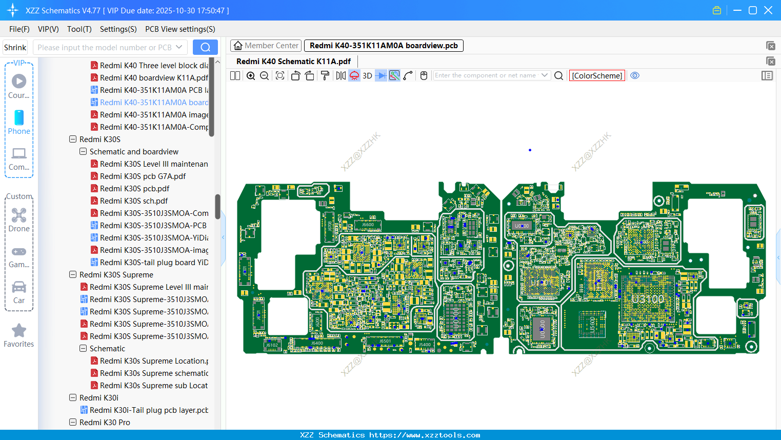 Xiaomi Redmi K40-351K11AM0A Boardview - XZZ Schematics