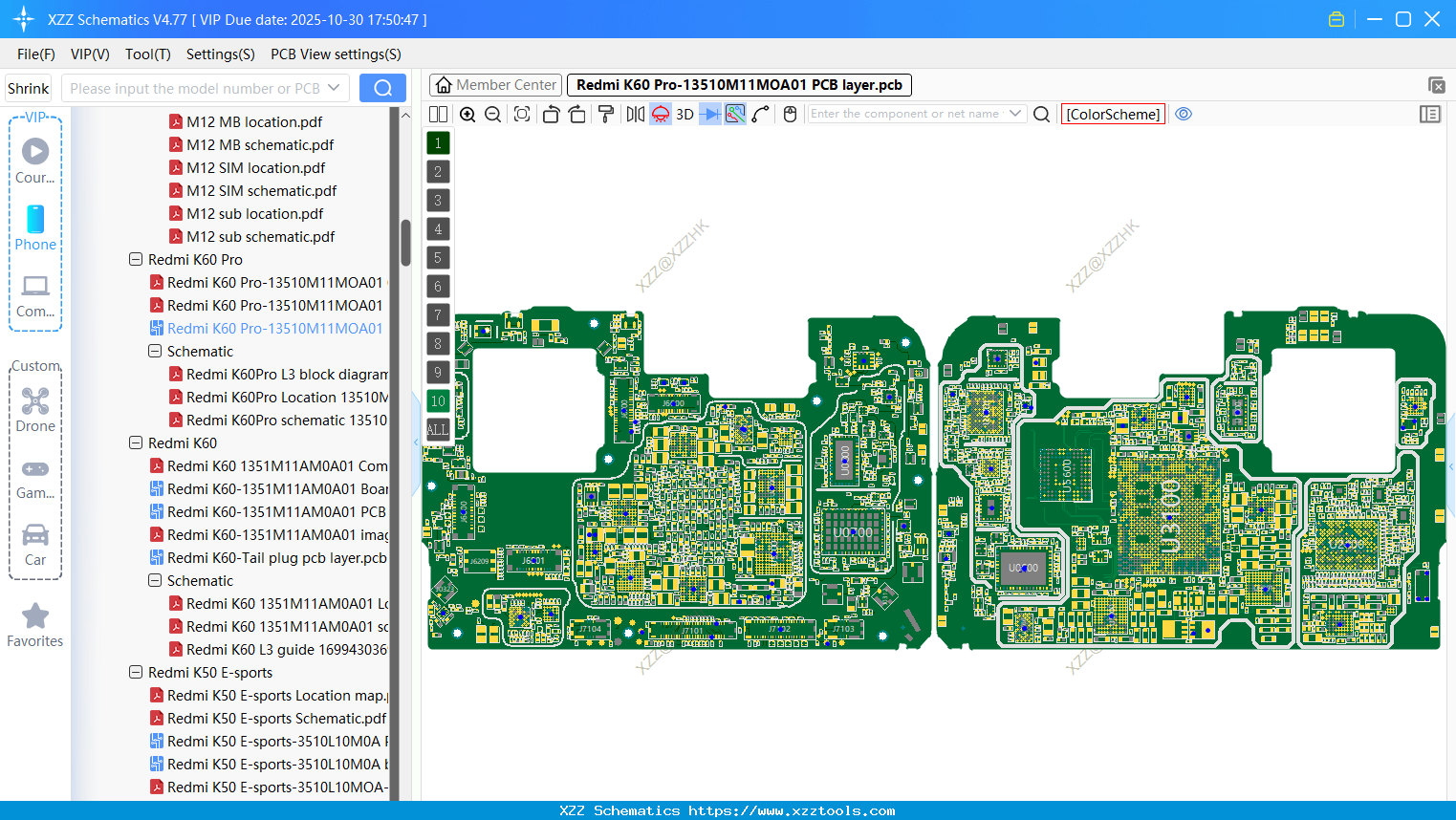 Xiaomi Redmi K60 Pro-13510M11MOA01 PCB Layer - XZZ Schematics