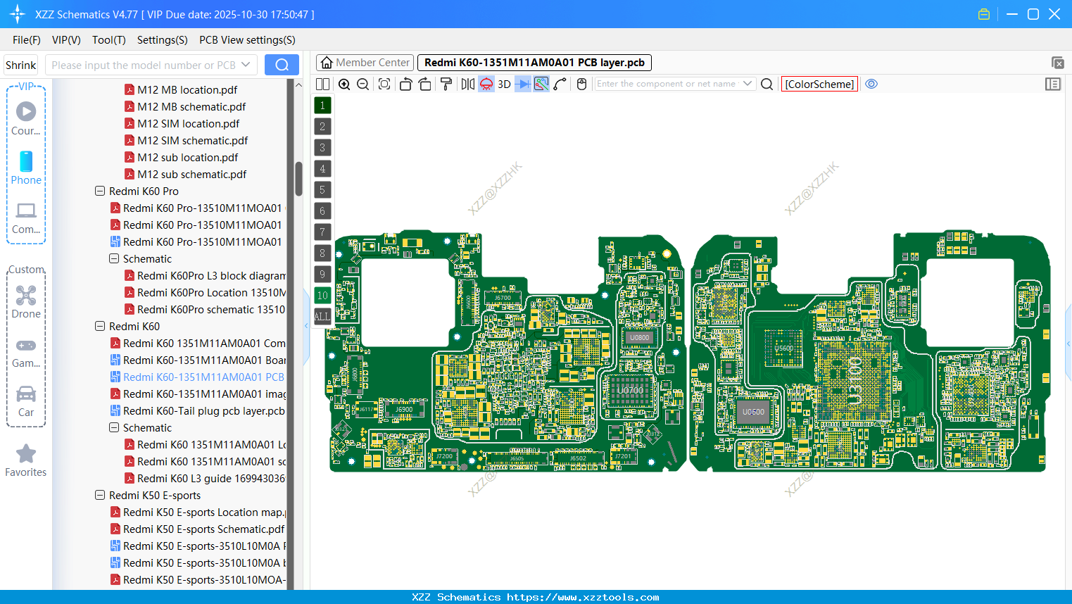 Xiaomi Redmi K60-1351M11AM0A01 PCB Layer - XZZ Schematics