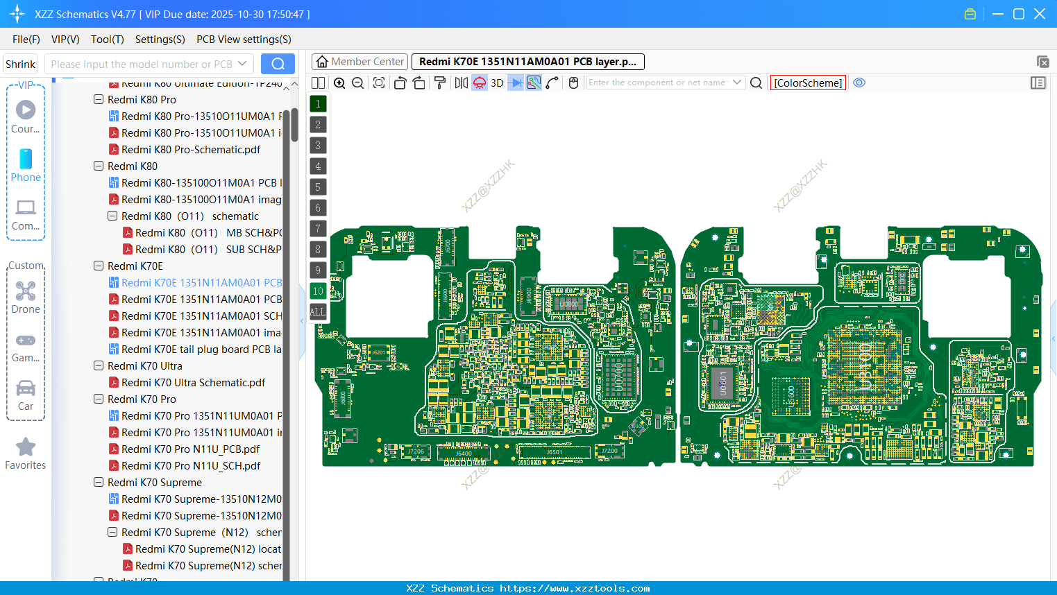 Xiaomi Redmi K70E 1351N11AM0A01 PCB Layer - XZZ Schematics