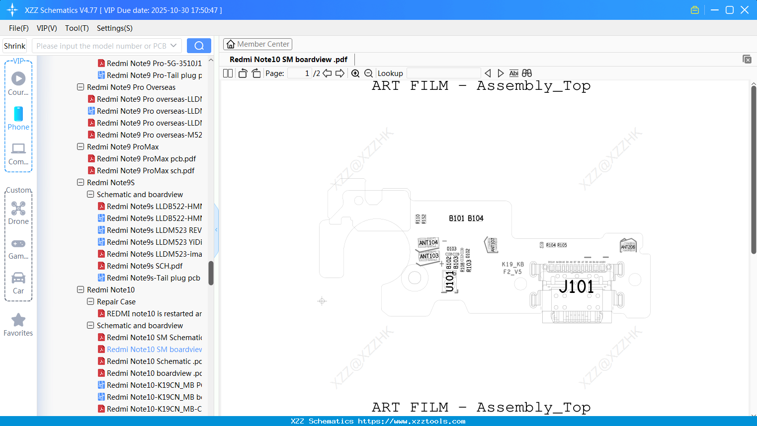 Xiaomi Redmi Note10 SM Boardview - XZZ Schematics