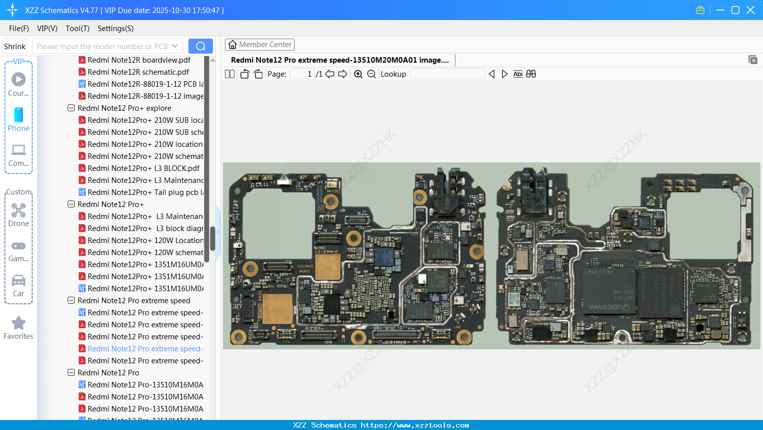Xiaomi Redmi Note12 Pro Extreme Speed-13510M20M0A01 Image - XZZ Schematics