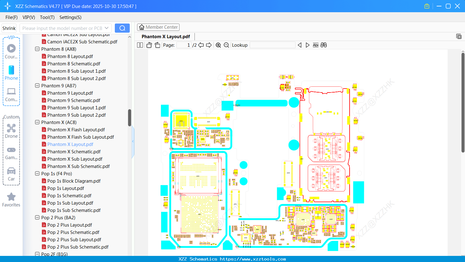 Tecno Phantom X Layout - XZZ Schematics