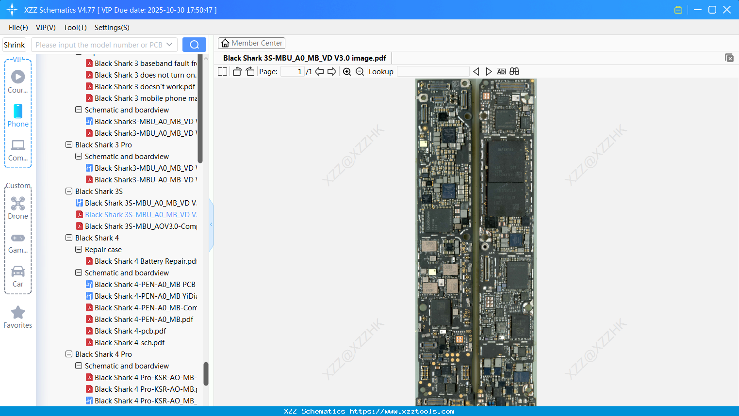 Xiaomi Black Shark 3S-MBU_A0_MB_VD V3.0 Image - XZZ Schematics