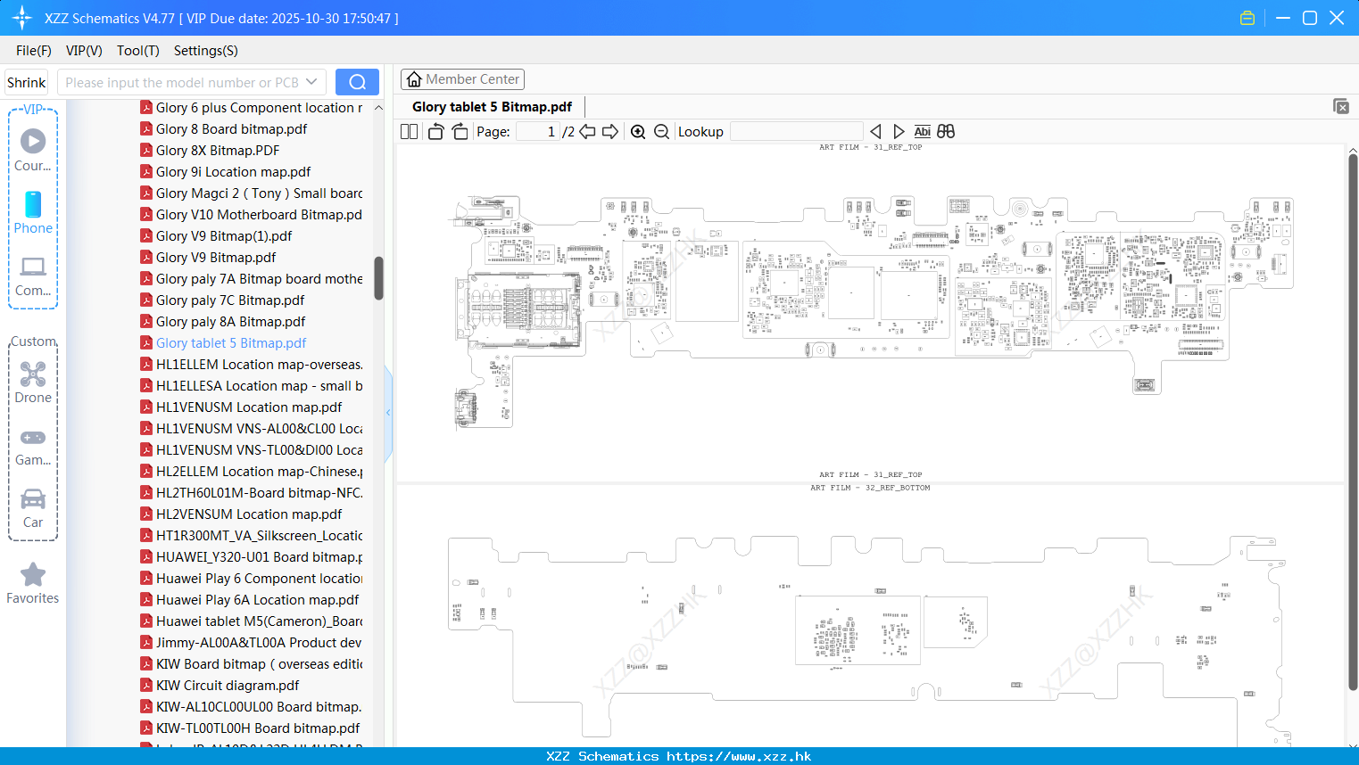 Huawei Glory Tablet 5 Bitmap - XZZ Schematics