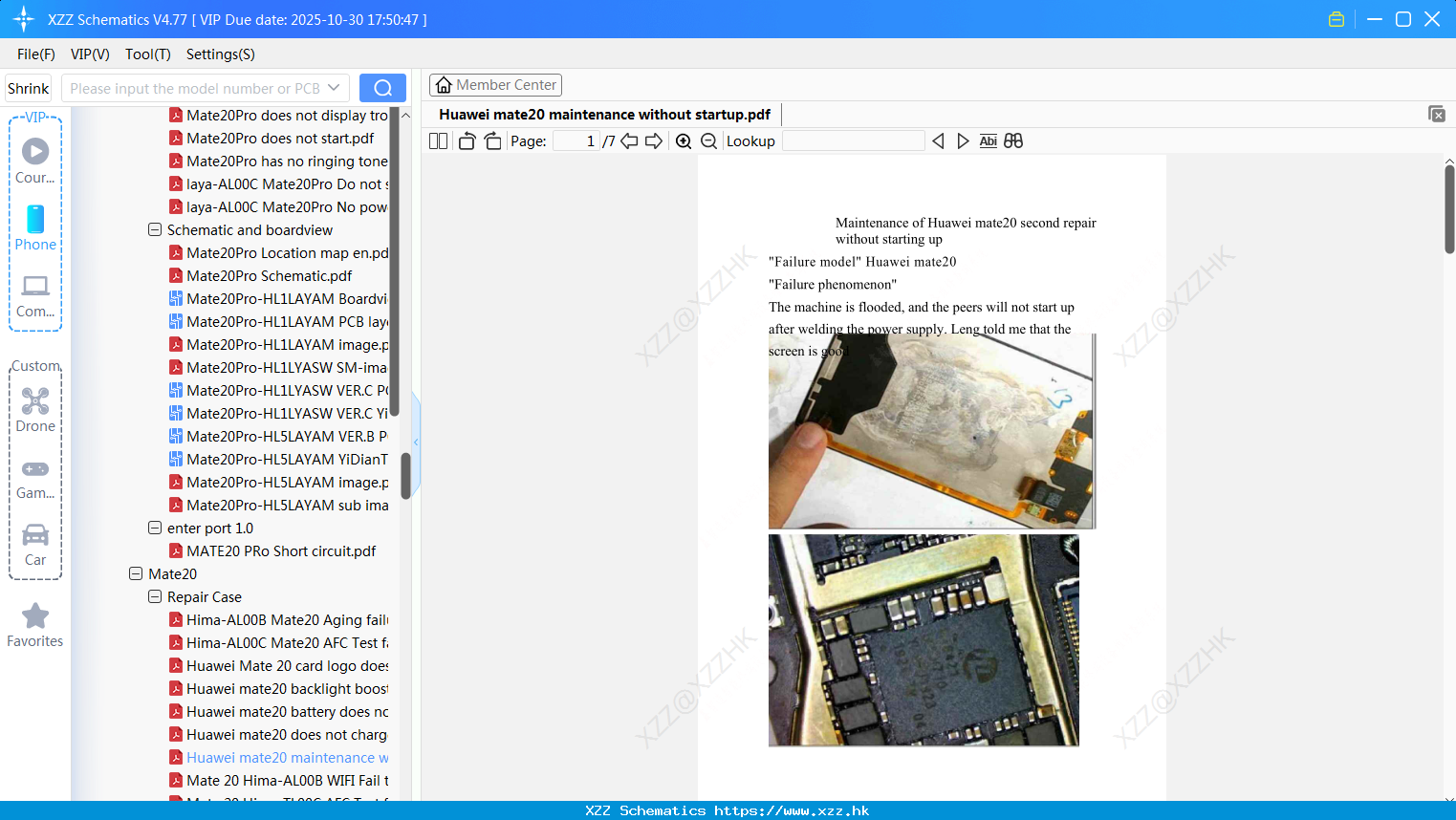 Huawei Mate20 Maintenance Without Startup - XZZ Schematics