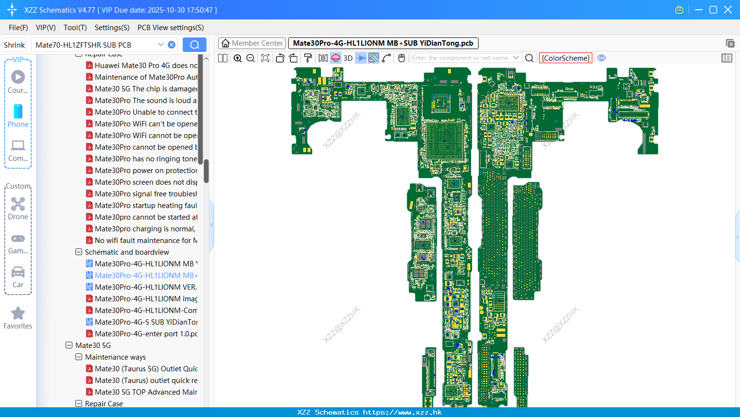 Huawei Mate30Pro-4G-HL1LIONM MB+SUB bitmap - XZZ Schematics