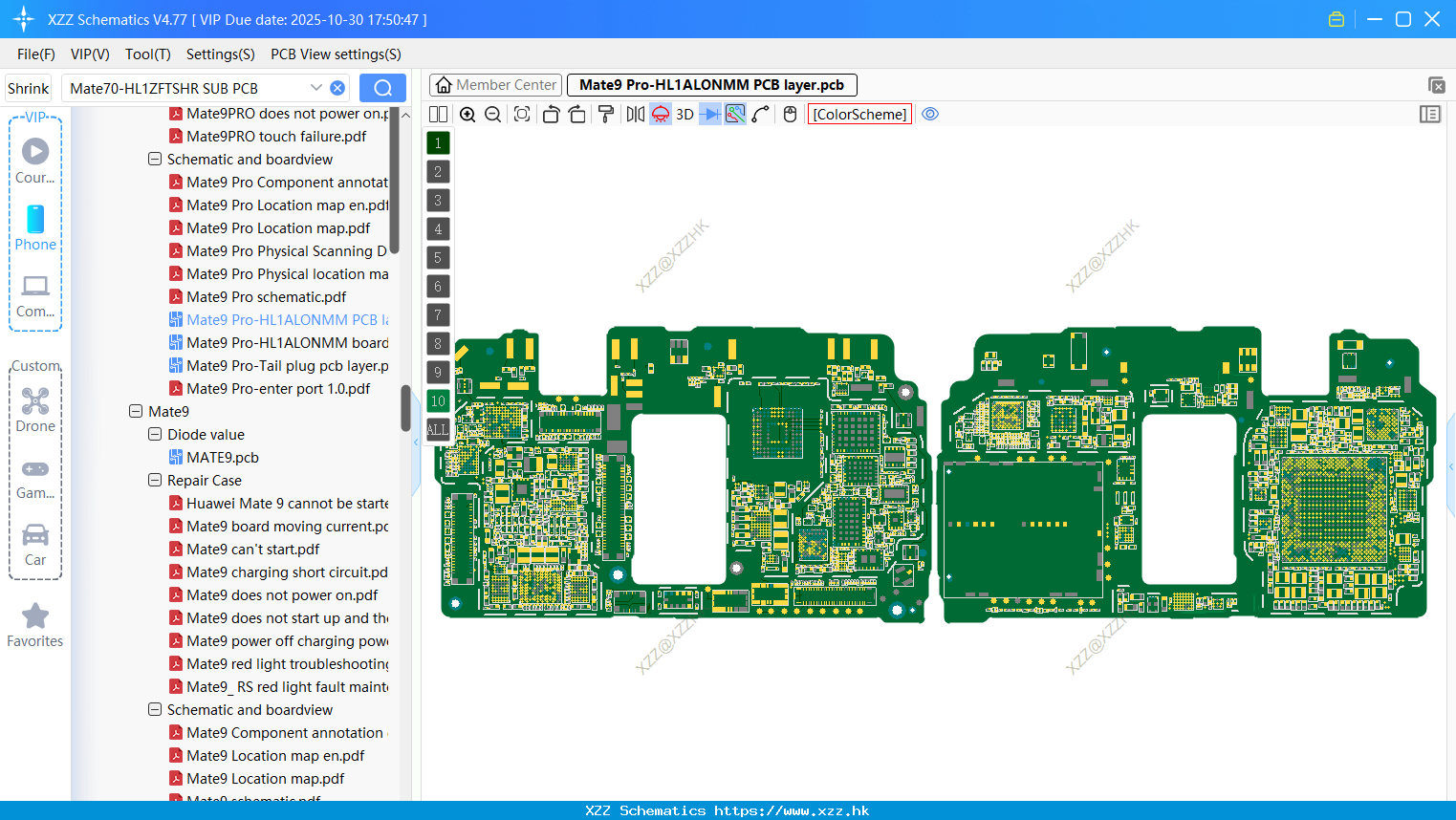 Huawei Mate9 Pro-HL1ALONMM PCB Layer - XZZ Schematics