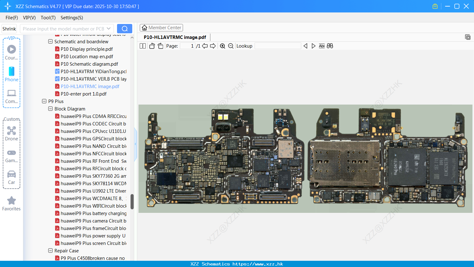 Huawei P10-HL1AVTRMC Image - XZZ Schematics