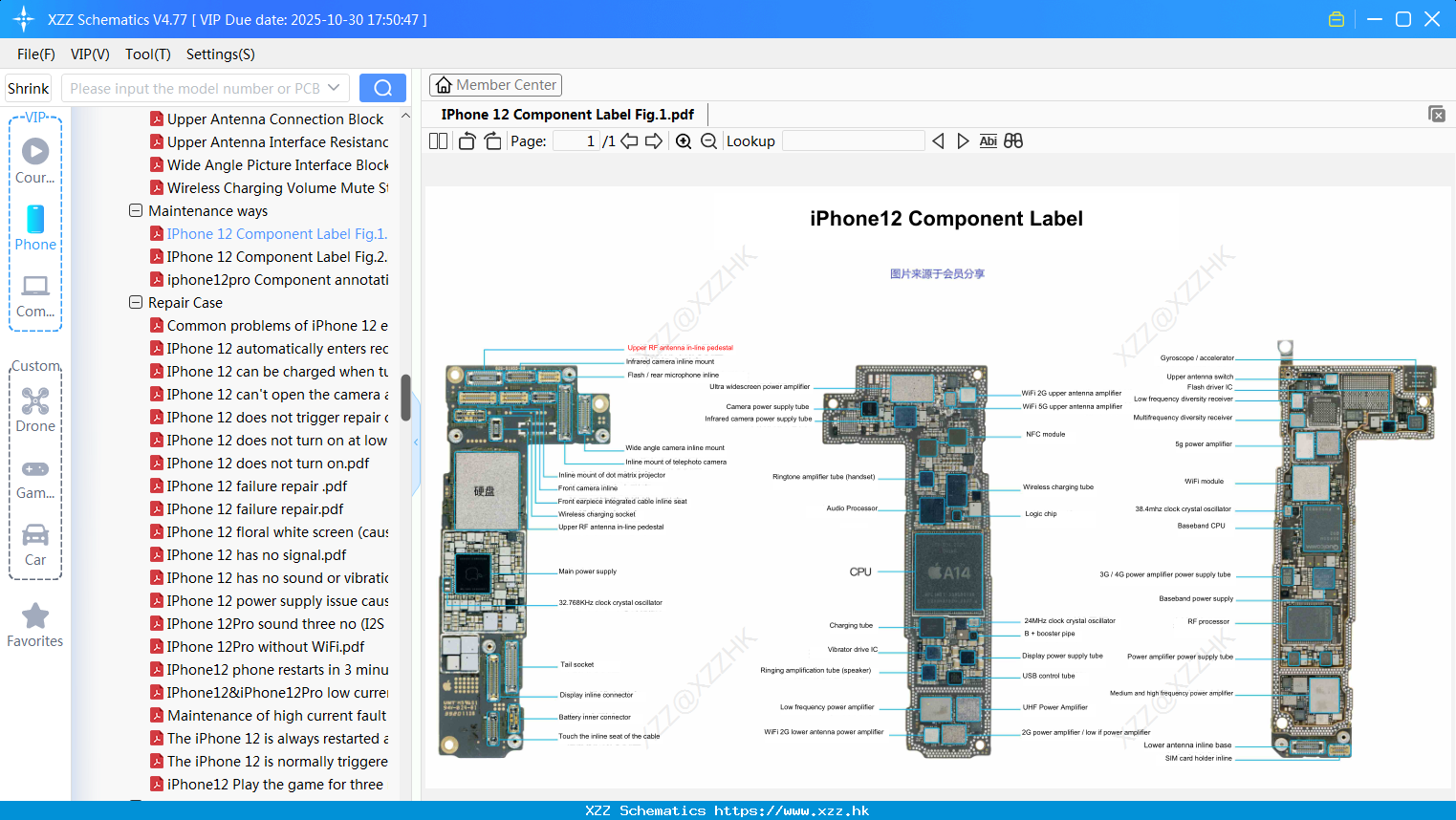IPhone 12 Component Label Fig.1 - XZZ Schematics