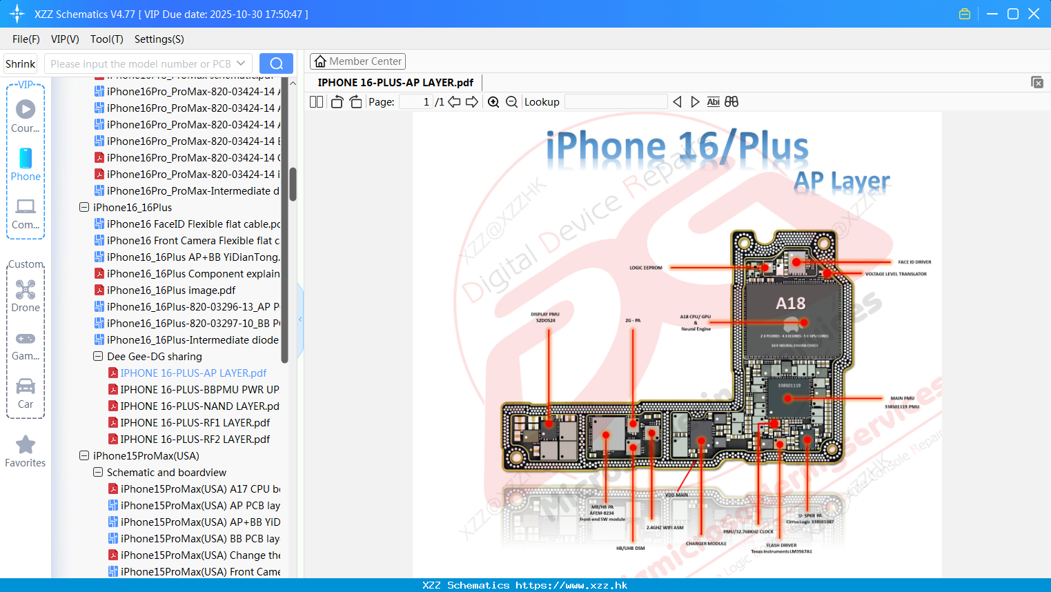 IPhone 16-PLUS-AP LAYER - XZZ Schematics