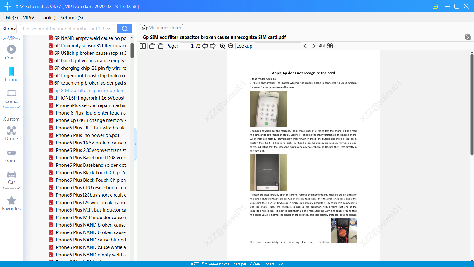 IPhone 6p SIM Vcc Filter Capacitor Broken Cause Unrecognize SIM Card ...