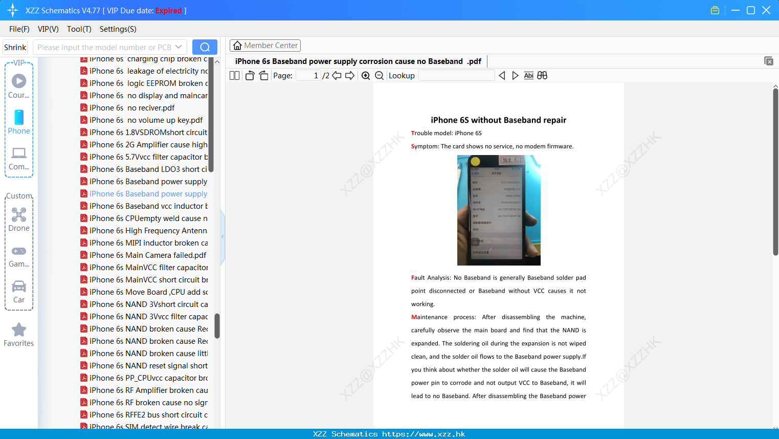 IPhone 6s Baseband Power Supply Corrosion Cause No Baseband - XZZ ...