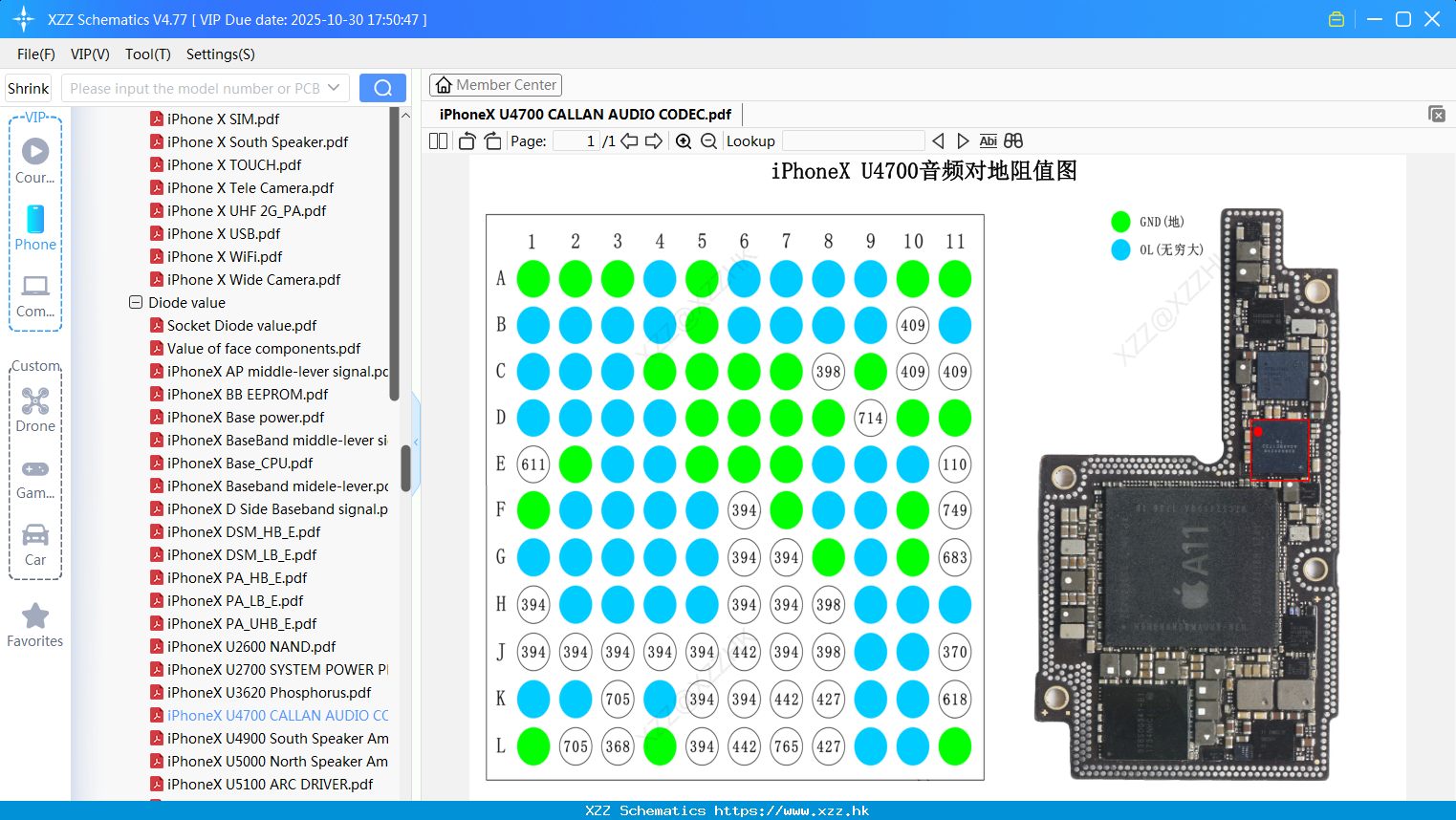 IPhoneX U4700 CALLAN AUDIO CODEC - XZZ Schematics